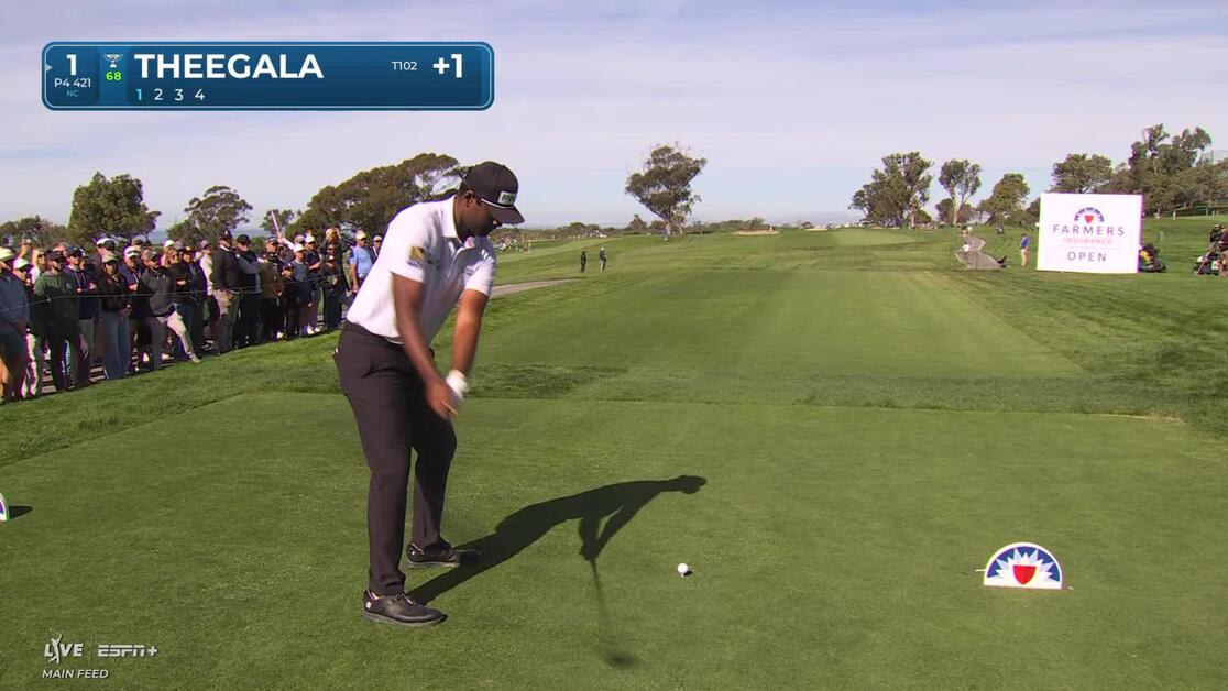 Sahith Theegala | Round 1 | 1st hole | Shot 1 | 2025 Farmers