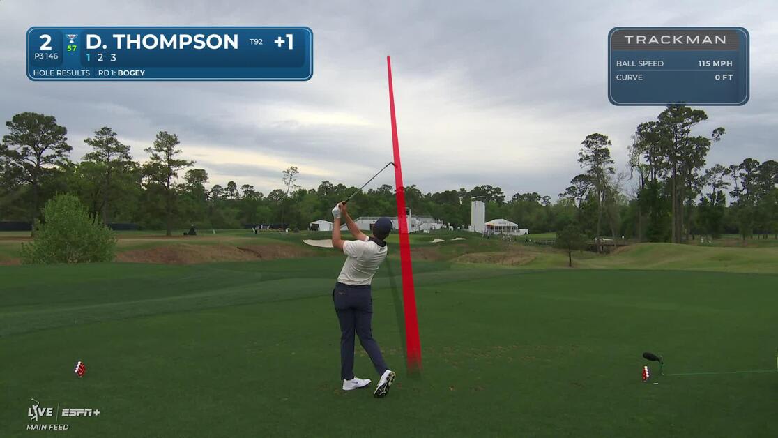 Davis Thompson | Round 2 | 2nd hole | Shot 1 | 2025 Houston Open