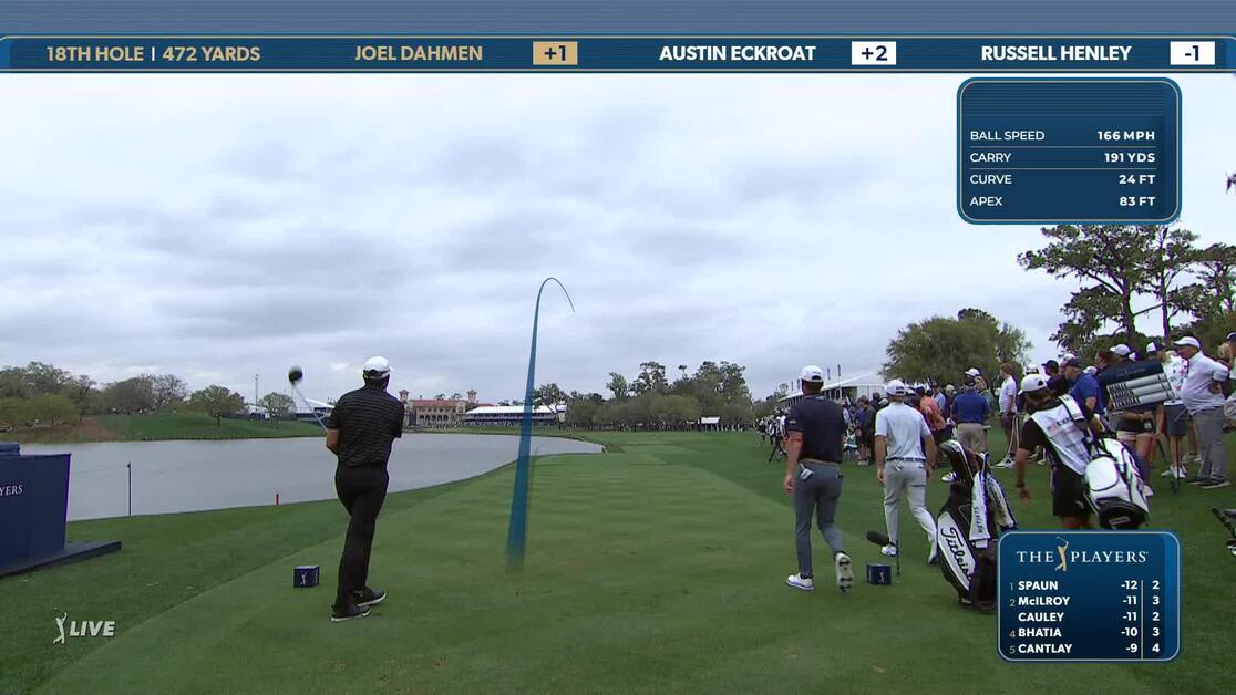 Joel Dahmen | Round 4 | 18th hole | Shot 1 | 2025 THE PLAYERS