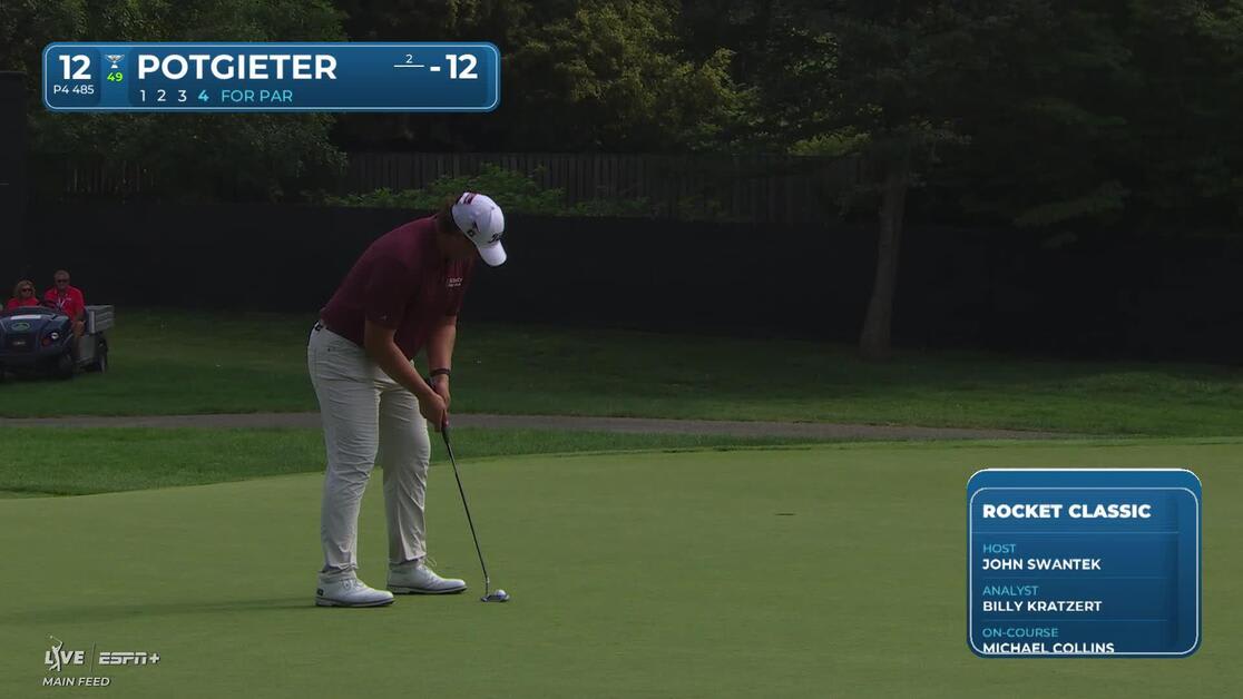 Aldrich Potgieter | Round 2 | 12th hole | Shot 4 | 2025 Rocket Classic