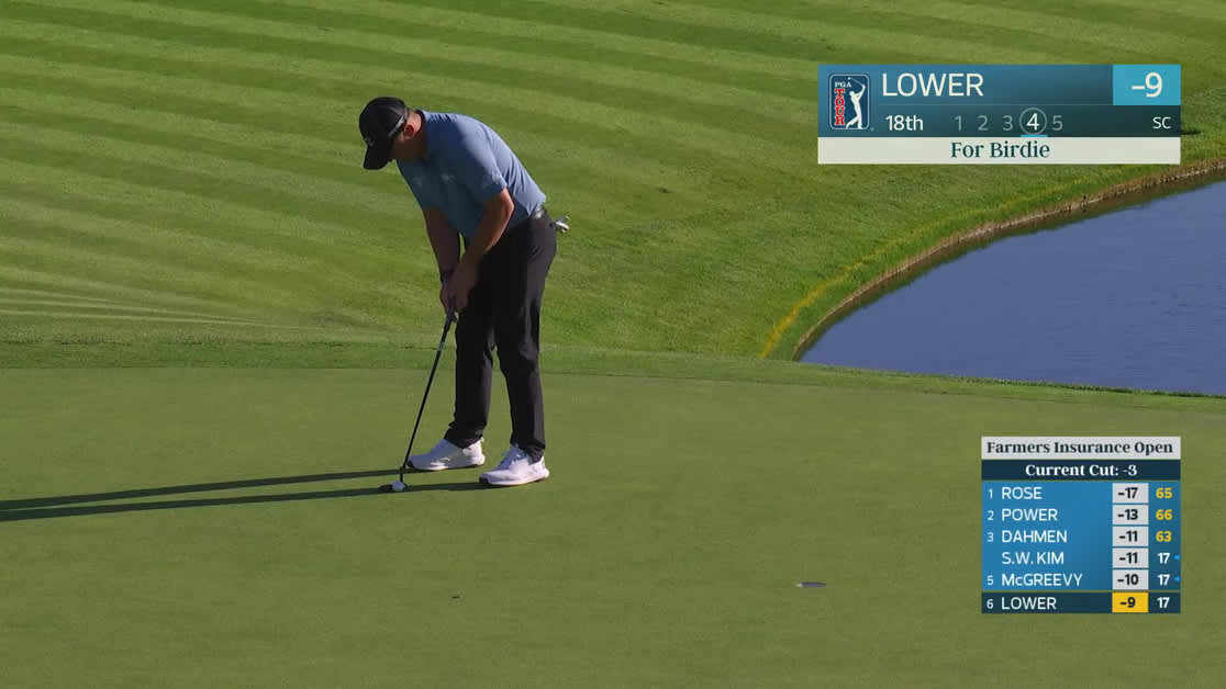Justin Lower | Round 2 | 18th hole | Shot 5 | 2026 Farmers