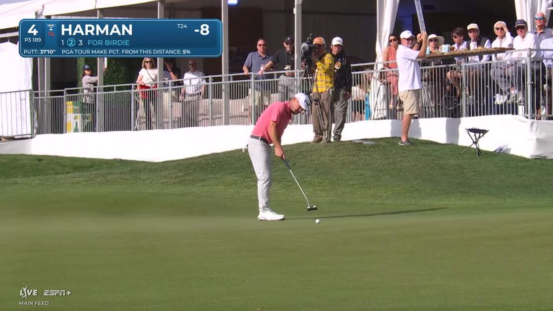 Brian Harman | Round 4 | 3rd hole | Shot 2 | 2025 WM Phoenix Open