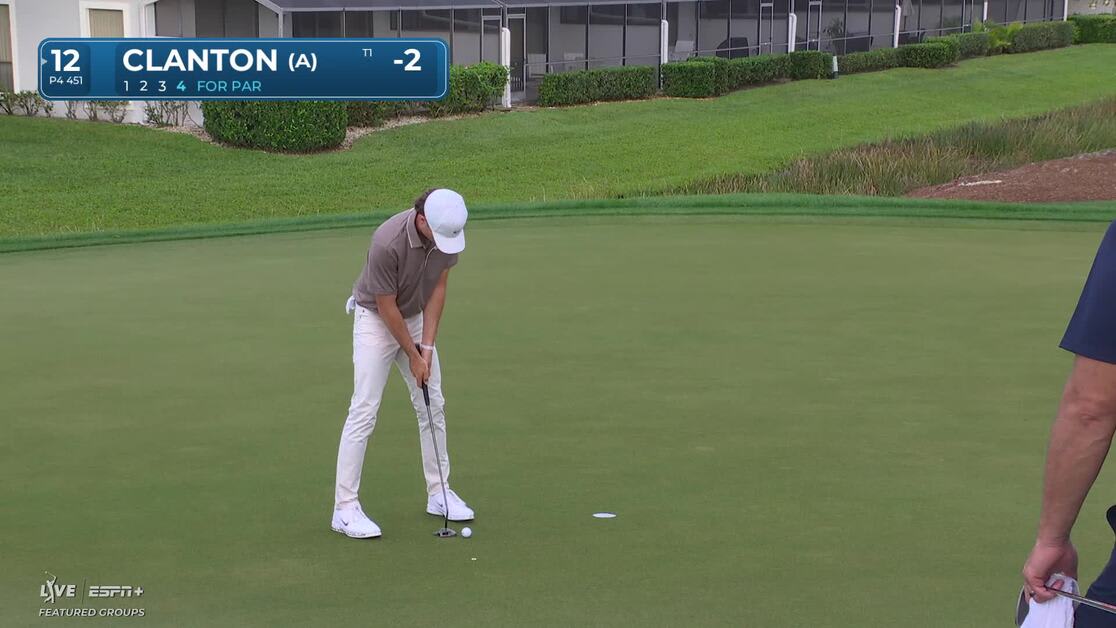 Luke Clanton | Round 1 | 12th hole | Shot 4 | 2025 Cognizant Classic