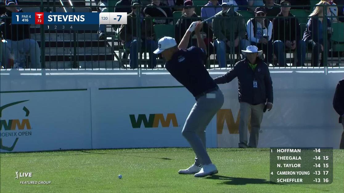 Sam Stevens | 2024 WM Phoenix Open | Round 4 | 1st hole | Shot 1