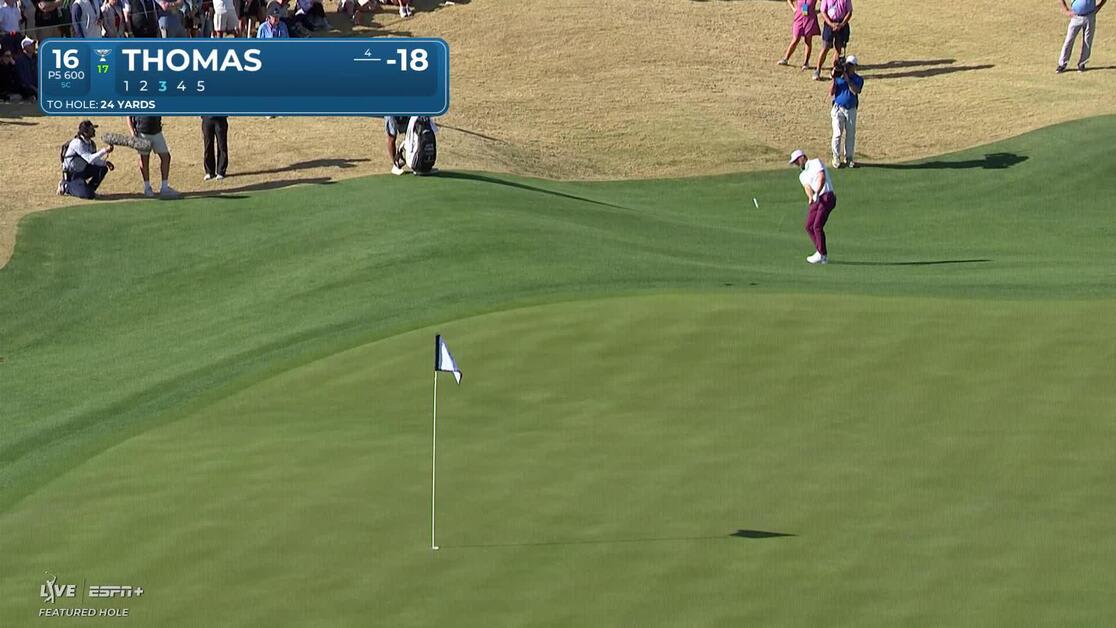 Justin Thomas | Round 3 | 16th hole | Shot 3 | 2025 The American Express