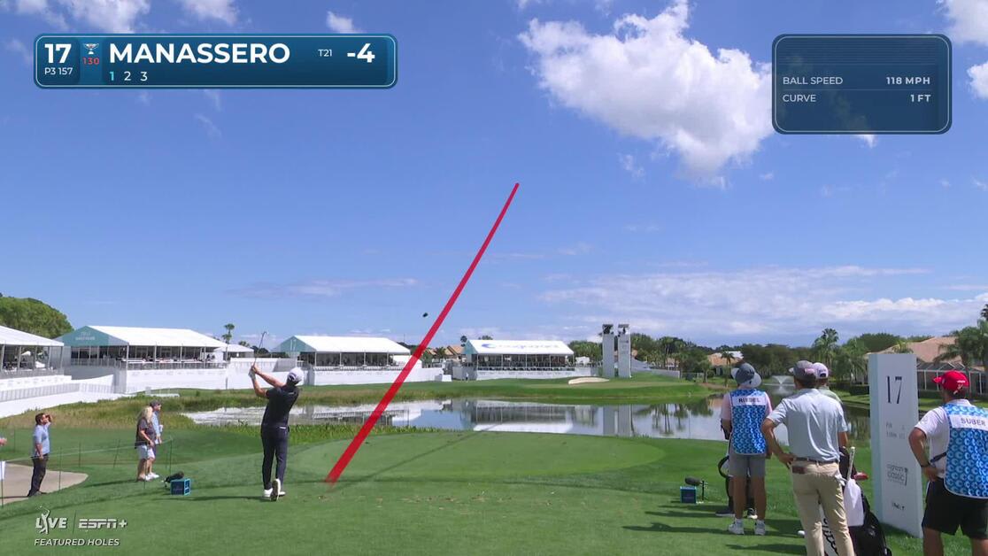 Matteo Manassero | Round 1 | 17th hole | Shot 1 | 2025 Cognizant Classic