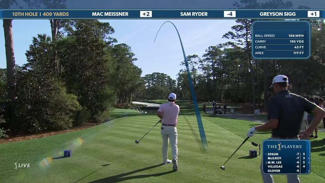 Greyson Sigg | Round 2 | 10th hole | Shot 1 | 2025 THE PLAYERS