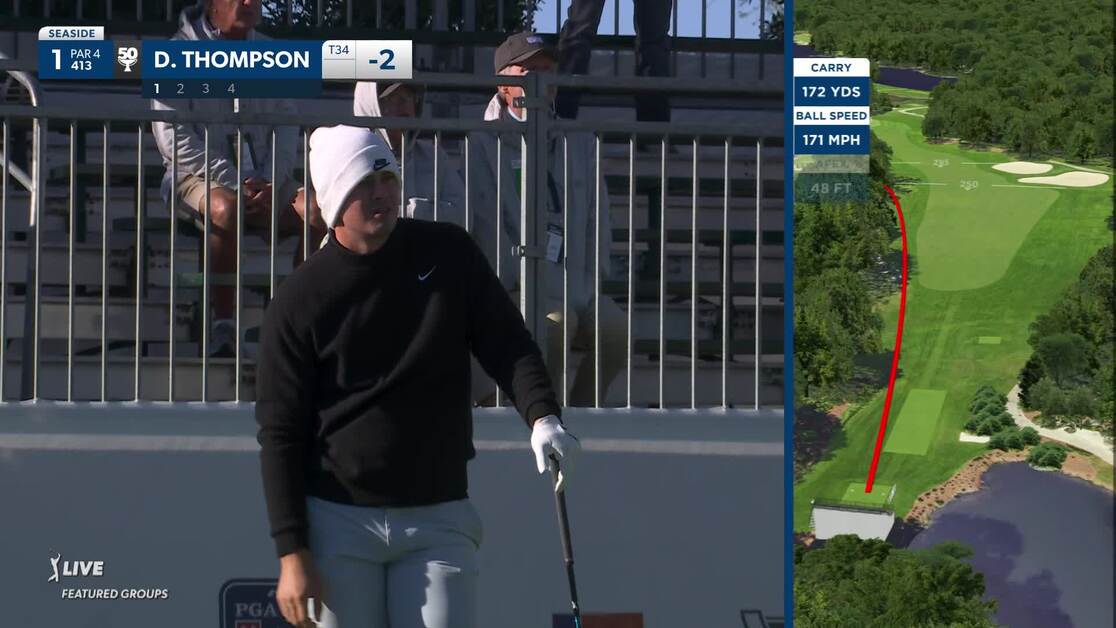 Davis Thompson | Round 2 | 1st hole | Shot 1 | 2024 The RSM Classic