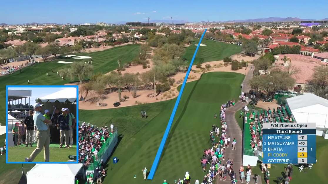 Pierceson Coody | Round 3 | 1st hole | Shot 1 | 2026 WM Phoenix Open
