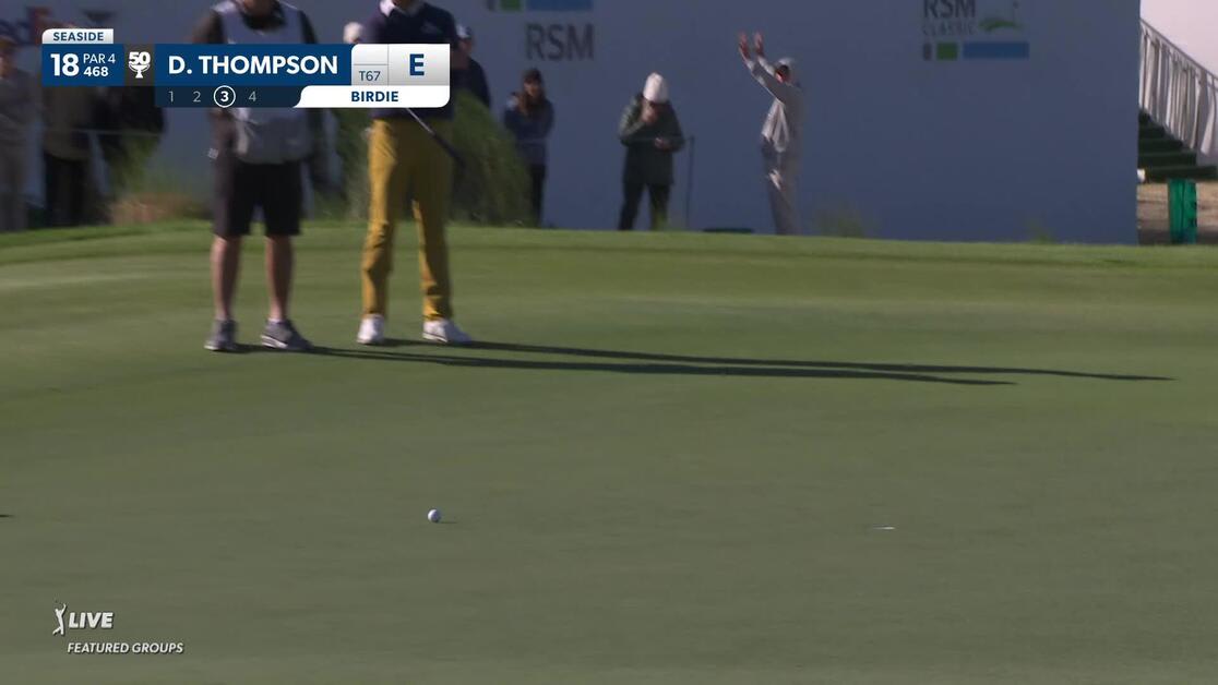 Davis Thompson | Round 2 | 18th hole | Shot 3 | 2024 The RSM Classic