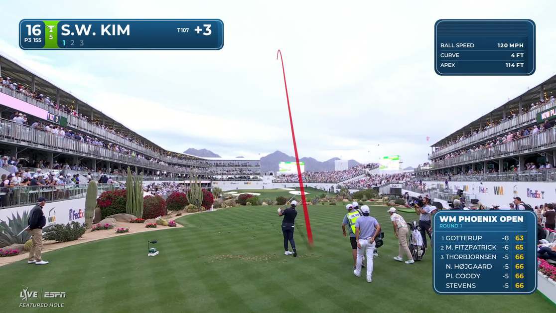 Si Woo Kim | Round 1 | 16th hole | Shot 1 | 2026 WM Phoenix Open