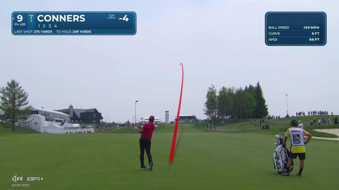 Corey Conners | Round 2 | 9th hole | Shot 2 | 2025 RBC Canadian
