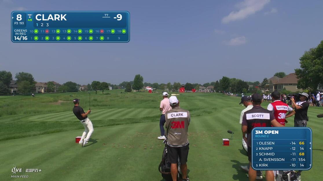 Wyndham Clark | Round 2 | 8th hole | Shot 1 | 2025 3M Open