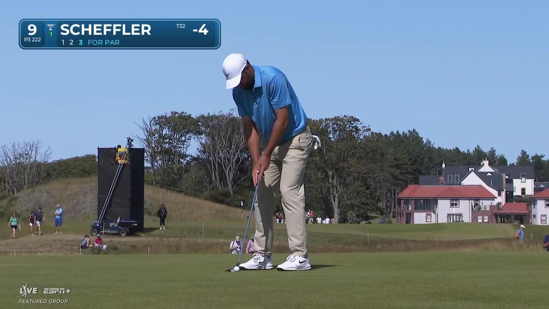 Scottie Scheffler | Round 3 | 9th hole | Shot 3 | 2025 Genesis Scottish Open