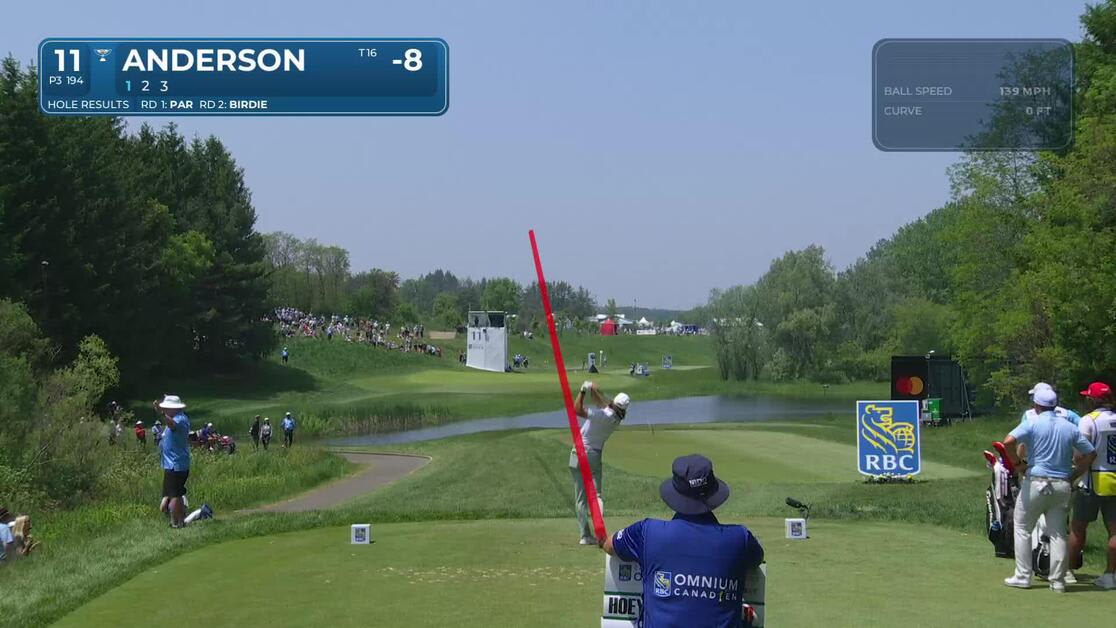 Matthew Anderson | Round 3 | 11th hole | Shot 1 | 2025 RBC Canadian