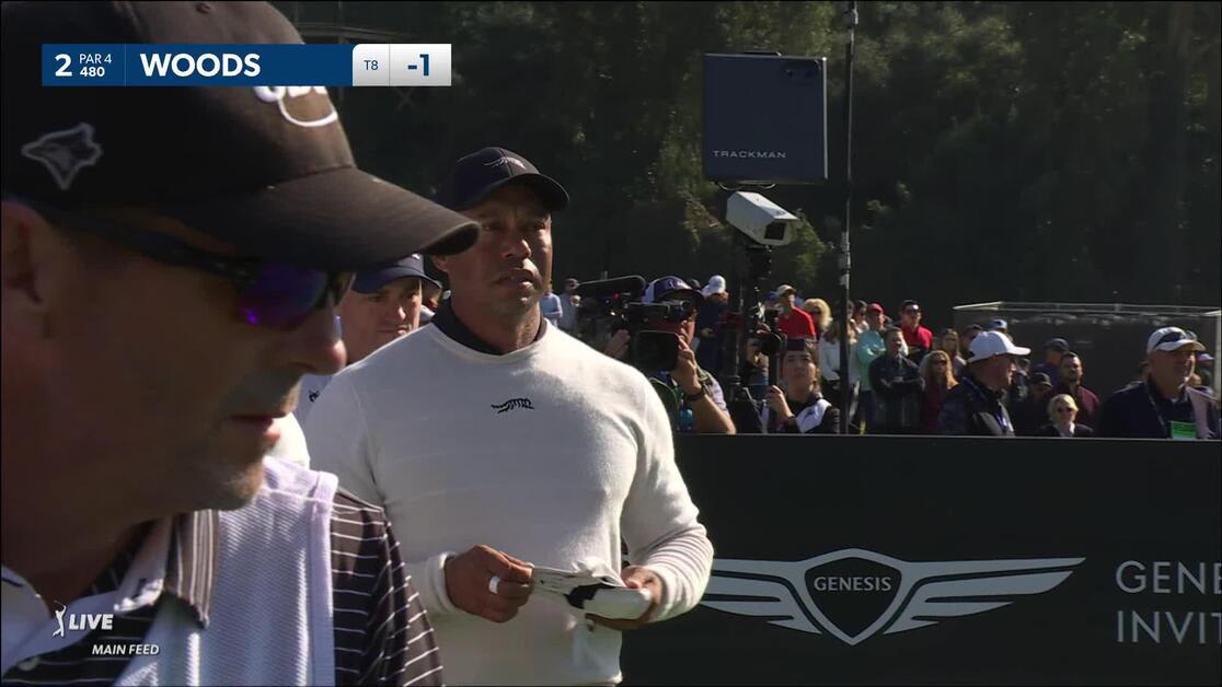 Tiger Woods | 2024 Genesis | Round 1 | 2nd hole | Shot 1