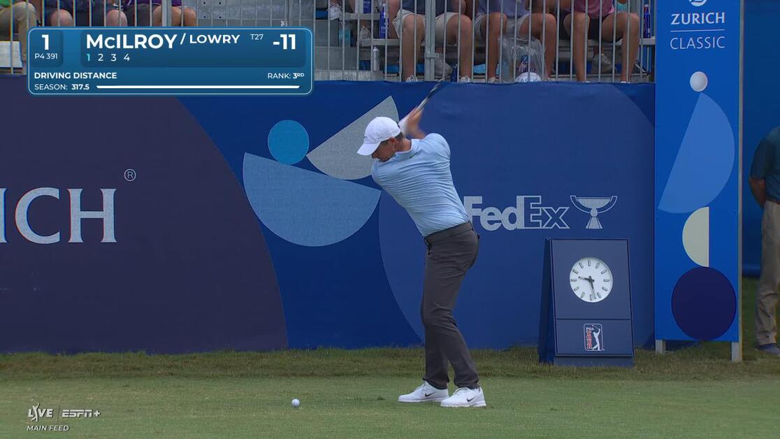 Rory McIlroy | Round 3 | 1st hole | Shot 1 | 2025 Zurich Classic