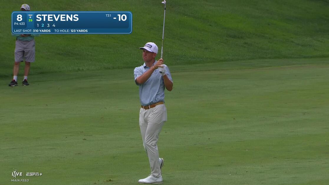 Sam Stevens | Round 4 | 8th hole | Shot 2 | 2025 John Deere