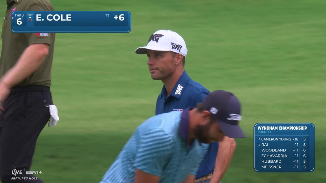Eric Cole | Round 3 | 15th hole | Shot 7 | 2025 Wyndham