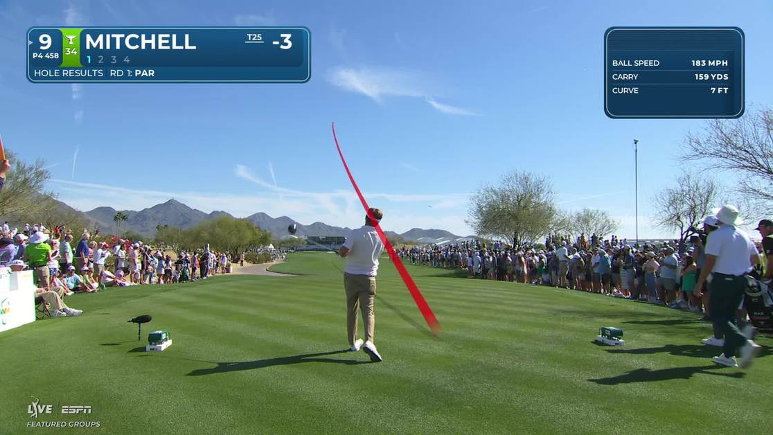 Keith Mitchell | Round 2 | 9th hole | Shot 1 | 2026 WM Phoenix Open