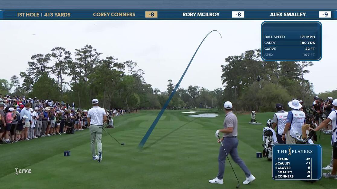 Corey Conners | Round 4 | 1st hole | Shot 1 | 2025 THE PLAYERS