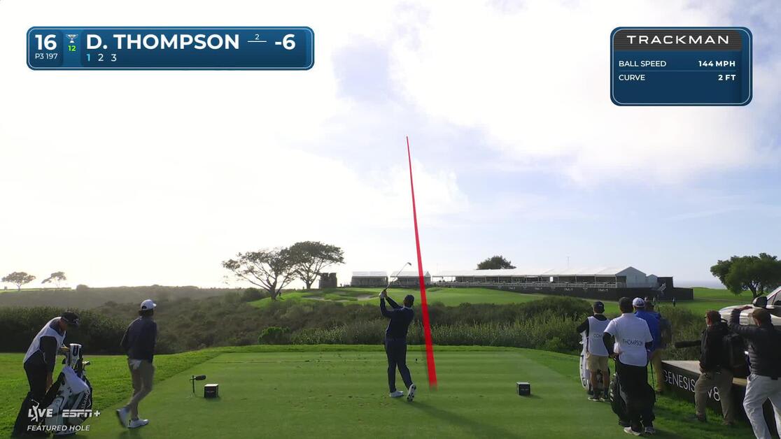 Davis Thompson | Round 2 | 16th hole | Shot 1 | 2025 Genesis