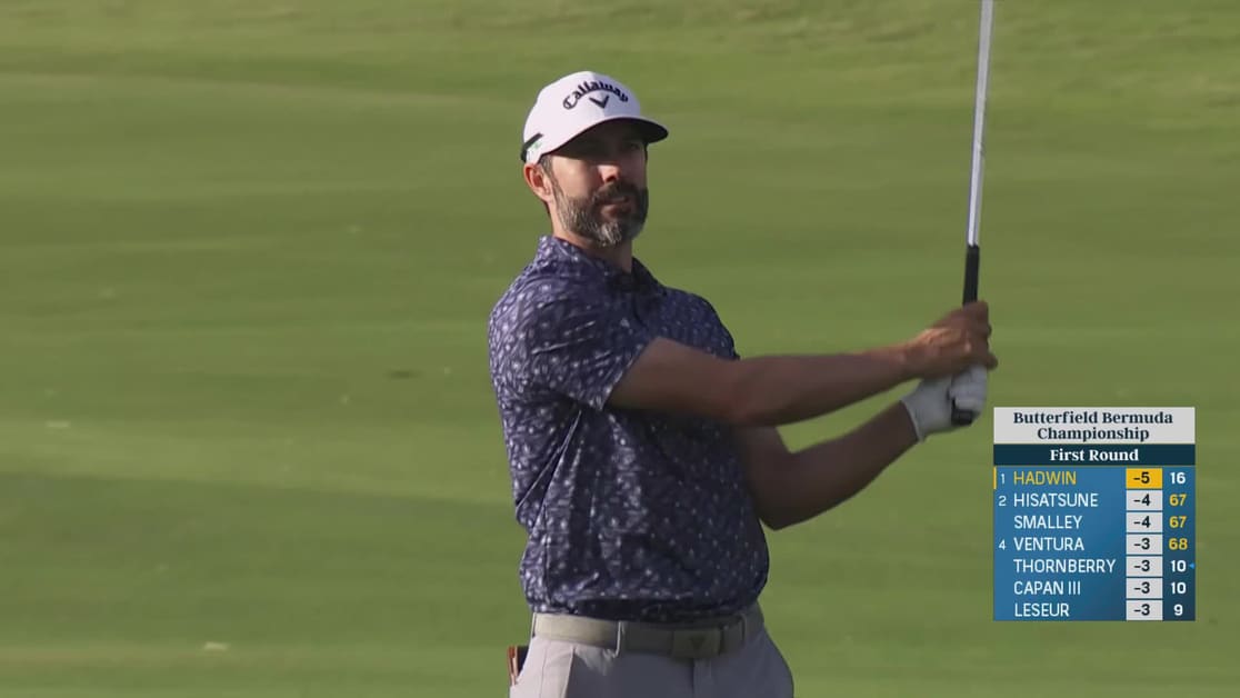 Adam Hadwin | Round 1 | 17th hole | Shot 2 | 2025 Butterfield Bermuda