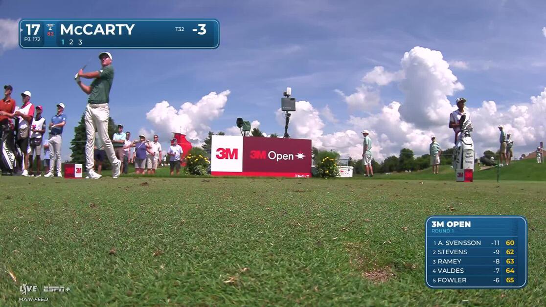 Matt McCarty | Round 1 | 17th hole | Shot 1 | 2025 3M Open