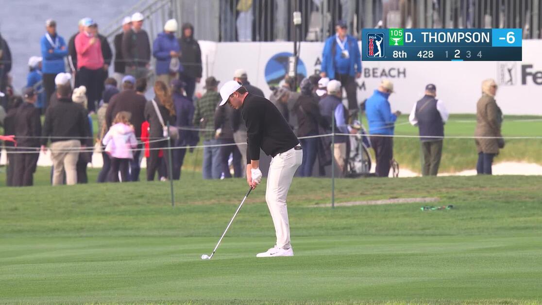 Davis Thompson | Round 4 | 8th hole | Shot 2 | 2025 AT&T Pebble Beach