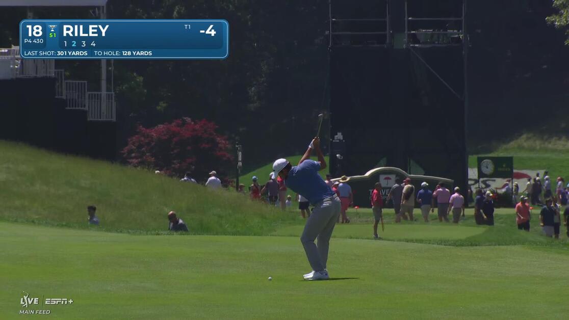 Davis Riley | Round 1 | 18th hole | Shot 2 | 2025 Travelers