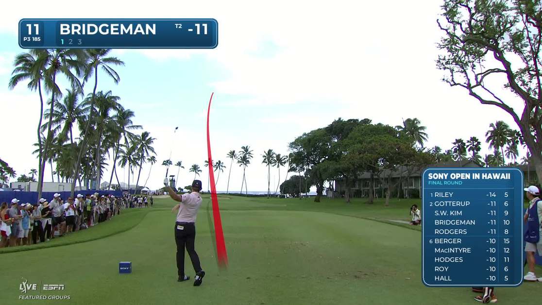 Jacob Bridgeman | Round 4 | 11th hole | Shot 1 | 2026 Sony Open
