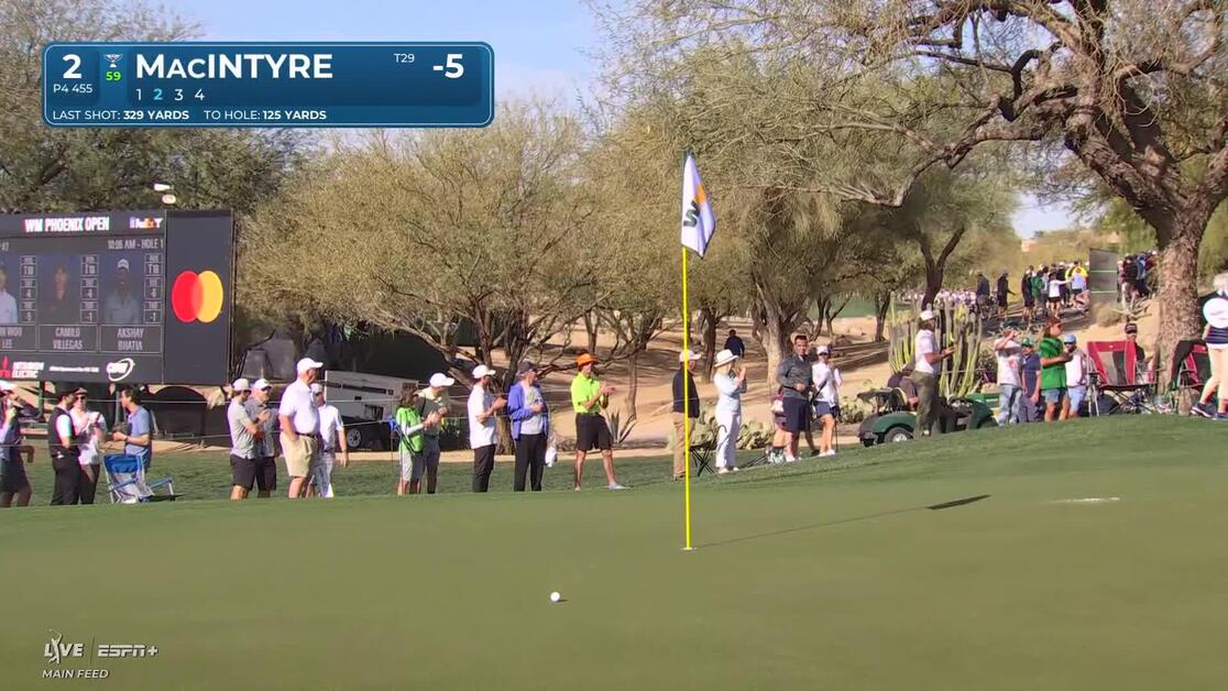 Robert MacIntyre | Round 3 | 2nd hole | Shot 2 | 2025 WM Phoenix Open