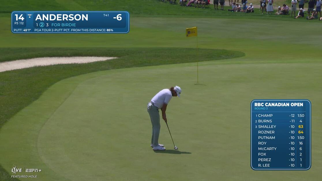 Matthew Anderson | Round 3 | 14th hole | Shot 2 | 2025 RBC Canadian