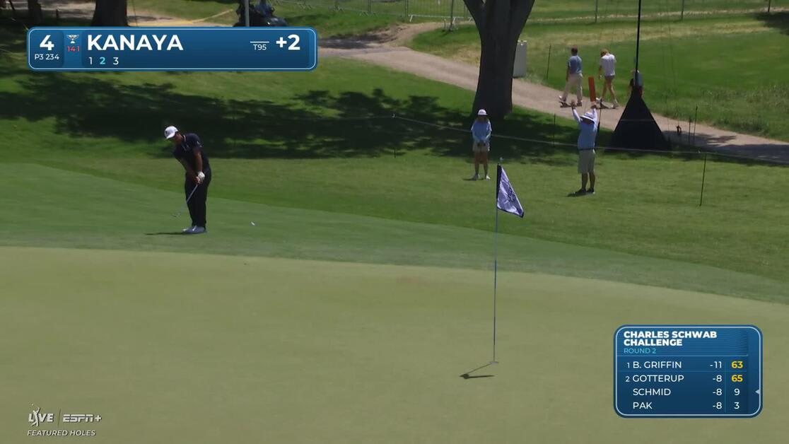 Takumi Kanaya | Round 2 | 4th hole | Shot 4 | 2025 Charles Schwab