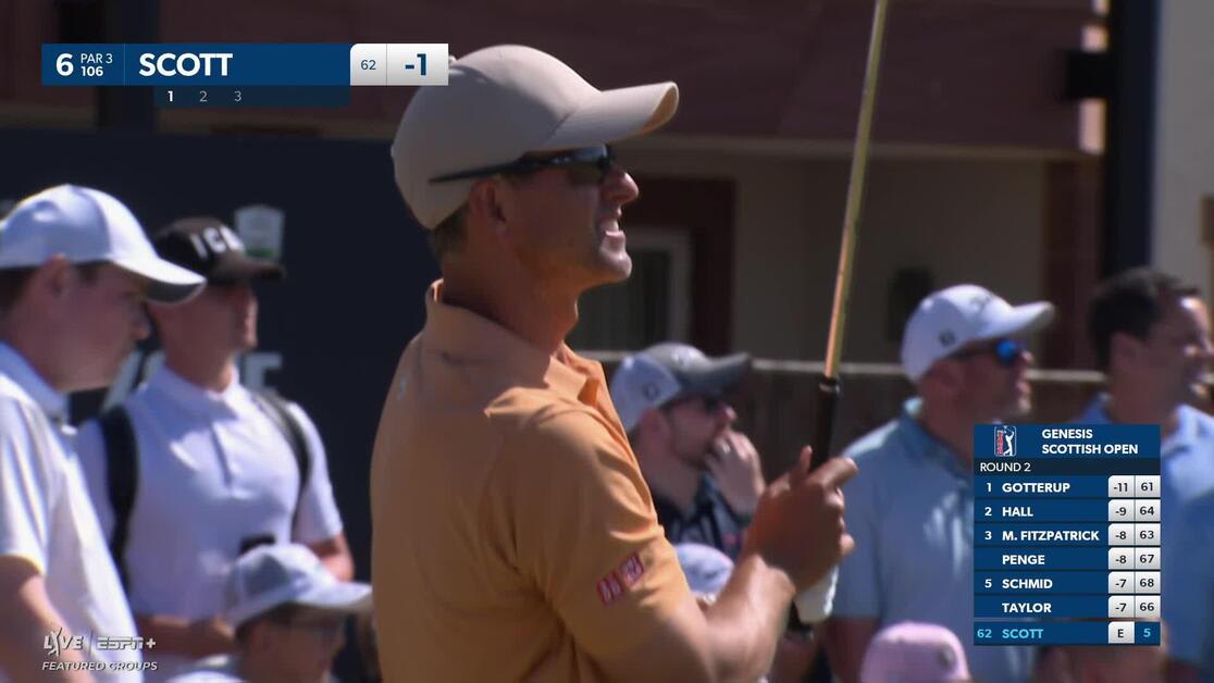 Adam Scott | Round 2 | 6th hole | Shot 1 | 2025 Genesis Scottish Open