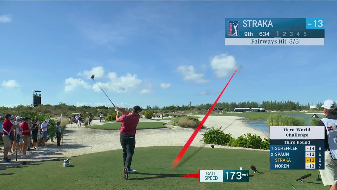 Sepp Straka | Round 3 | 9th hole | Shot 1 | 2025 Hero World Challenge