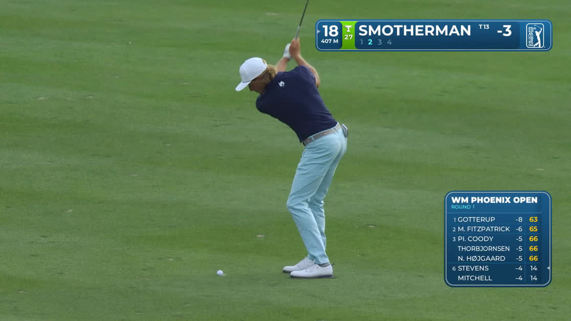 Austin Smotherman | Round 1 | 18th hole | Shot 2 | 2026 WM Phoenix Open