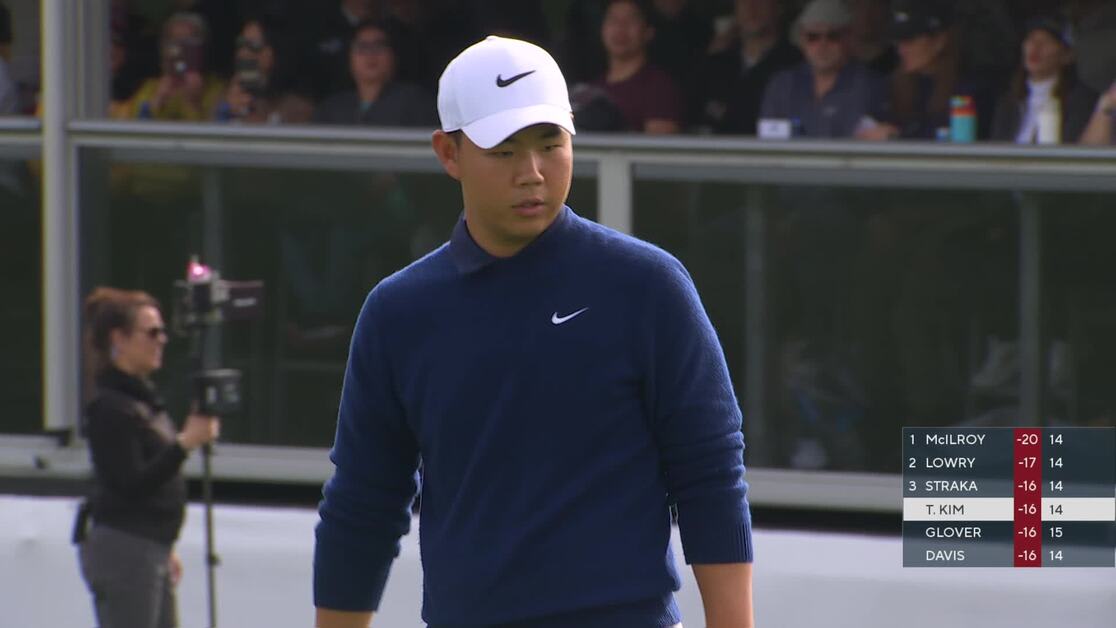 Tom Kim | Round 4 | 15th hole | Shot 2 | 2025 AT&T Pebble Beach
