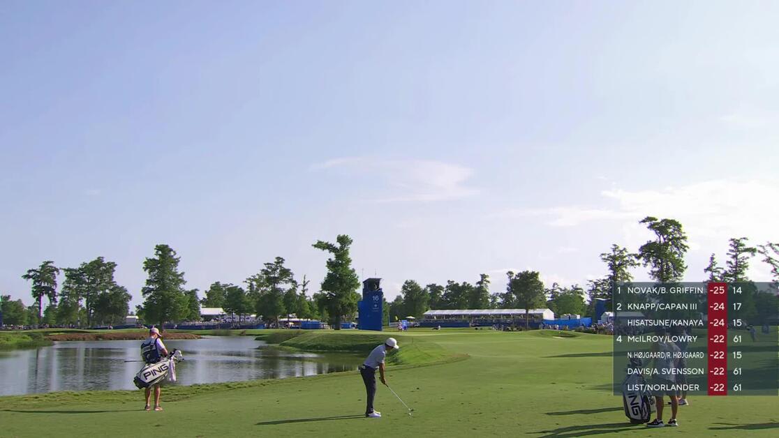 Takumi Kanaya | Round 3 | 16th hole | Shot 2 | 2025 Zurich Classic