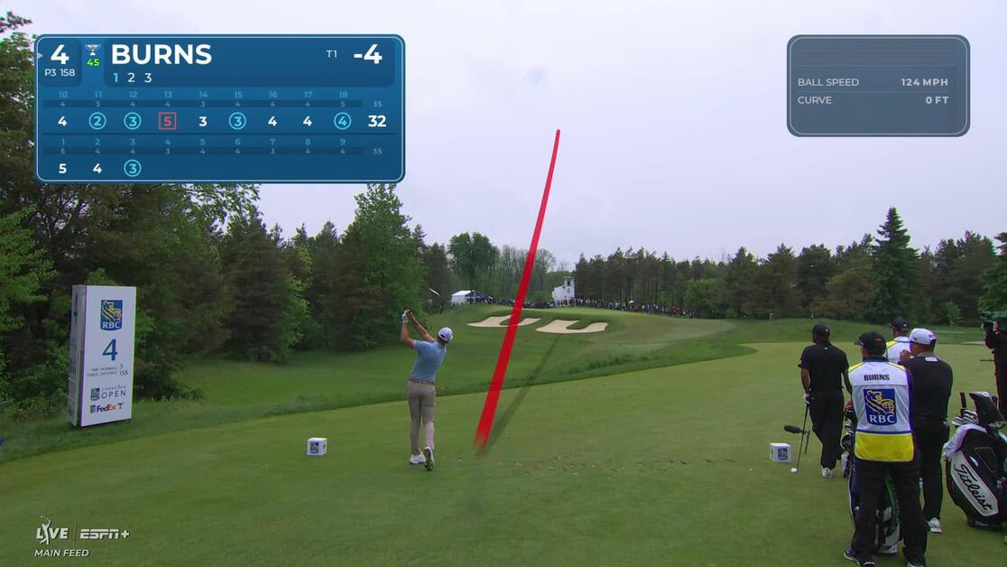 Sam Burns | Round 1 | 4th hole | Shot 1 | 2025 RBC Canadian