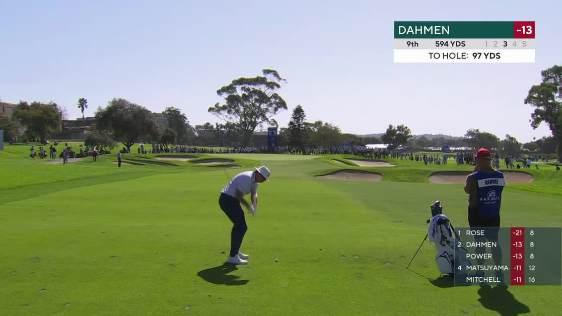 Joel Dahmen | Round 3 | 9th hole | Shot 3 | 2026 Farmers