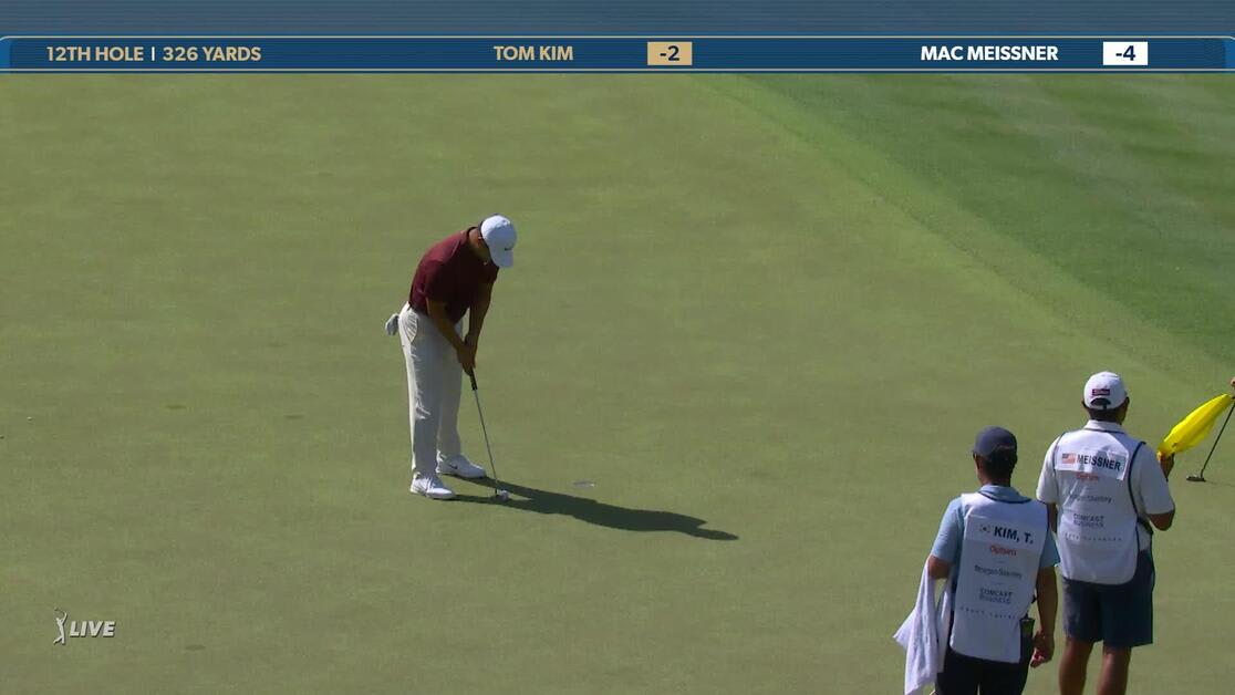 Tom Kim | Round 3 | 12th hole | Shot 4 | 2025 THE PLAYERS