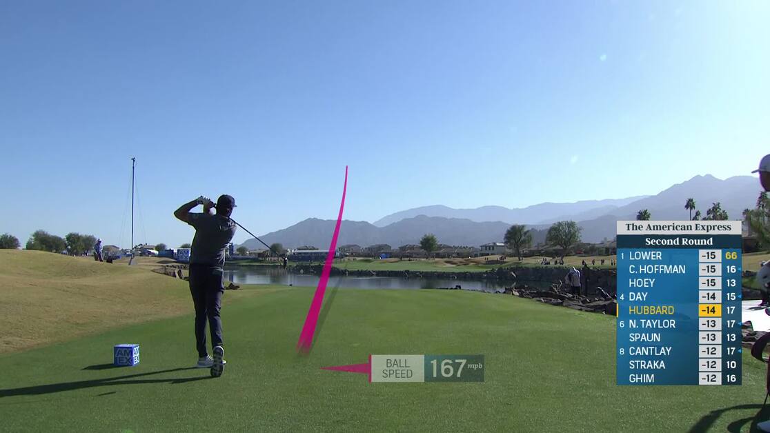 Mark Hubbard | Round 2 | 18th hole | Shot 1 | 2025 The American Express