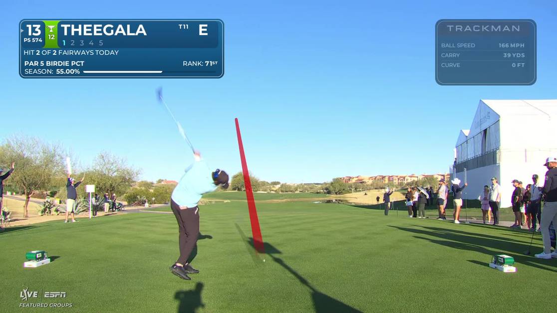 Sahith Theegala | Round 1 | 13th hole | Shot 1 | 2026 WM Phoenix Open