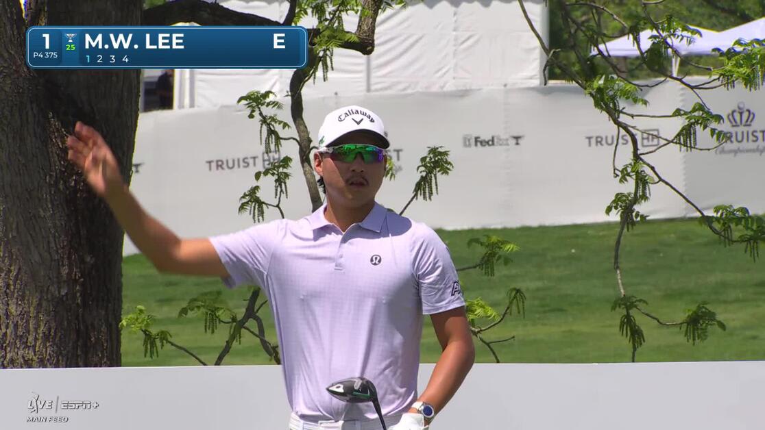 Min Woo Lee | Round 1 | 1st hole | Shot 1 | 2025 Truist Championship