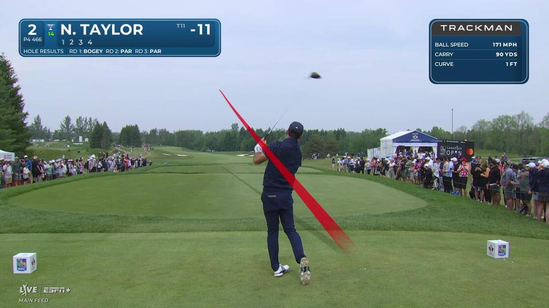 Nick Taylor | Round 4 | 2nd hole | Shot 1 | 2025 RBC Canadian