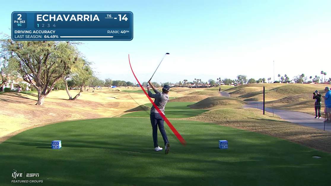 Nico Echavarria | Round 3 | 2nd hole | Shot 1 | 2026 The American Express
