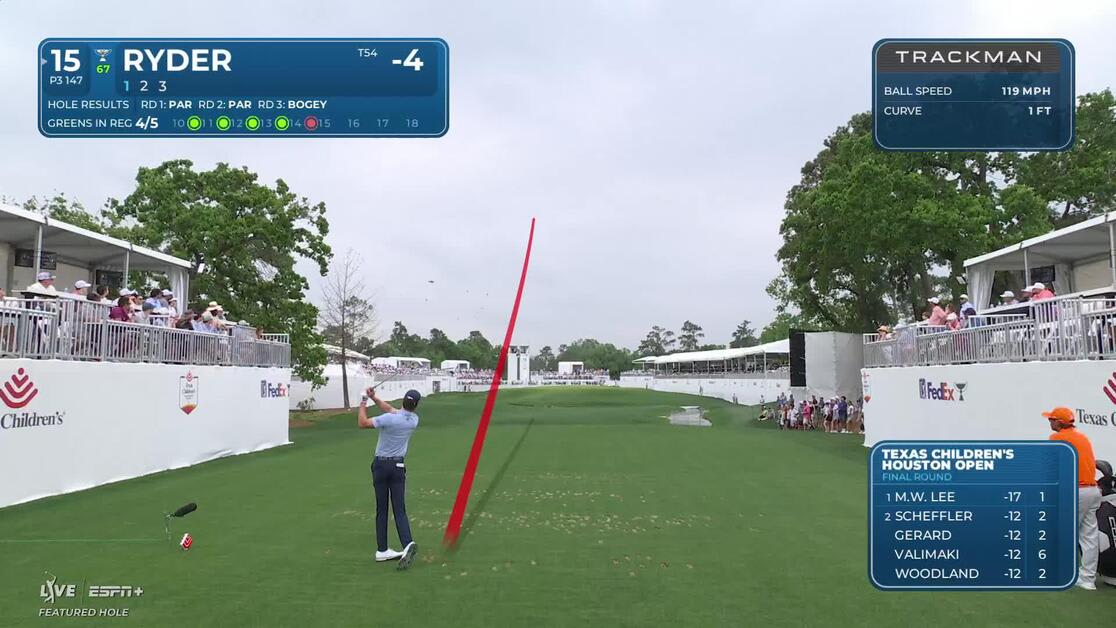 Sam Ryder | Round 4 | 15th hole | Shot 1 | 2025 Houston Open