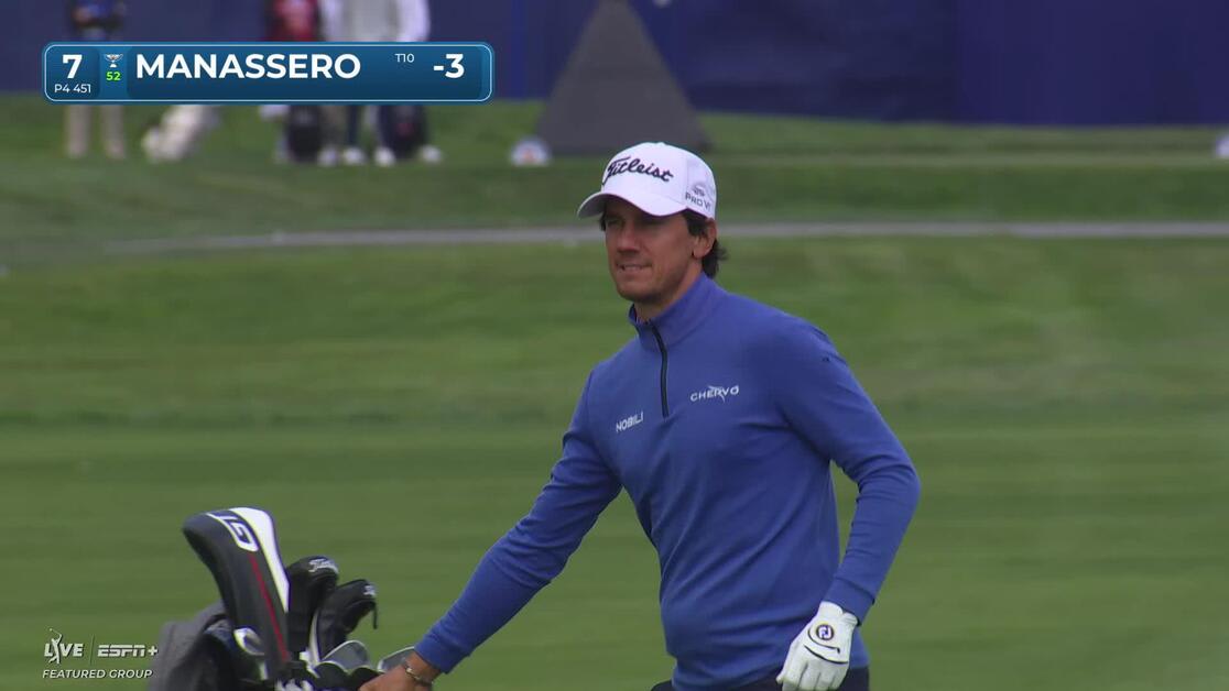 Matteo Manassero | Round 4 | 7th hole | Shot 2 | 2025 Farmers