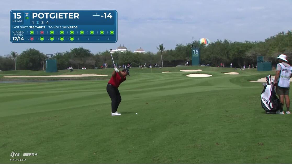 Aldrich Potgieter | Round 2 | 15th hole | Shot 2 | 2025 Mexico Open